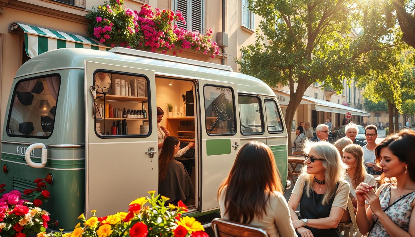 Start a mobile hair salon in Italy