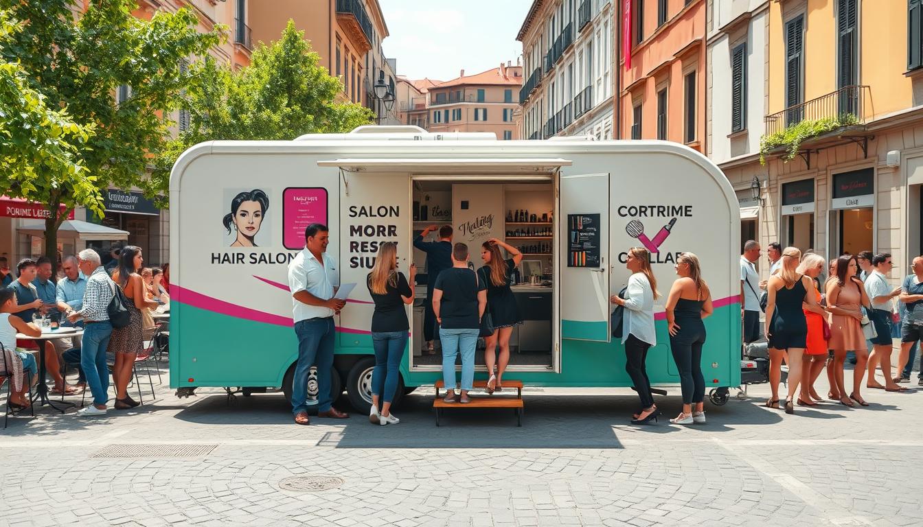 Start a mobile hair salon in Italy